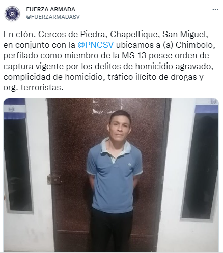 Sacan de las calles a “Chimbolo”, pandillero que posee alto récord ...
