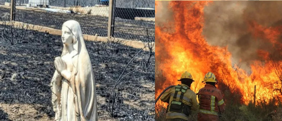 ARGENTINA: Imagen de la Virgen María se salva en medio de los incendios ...