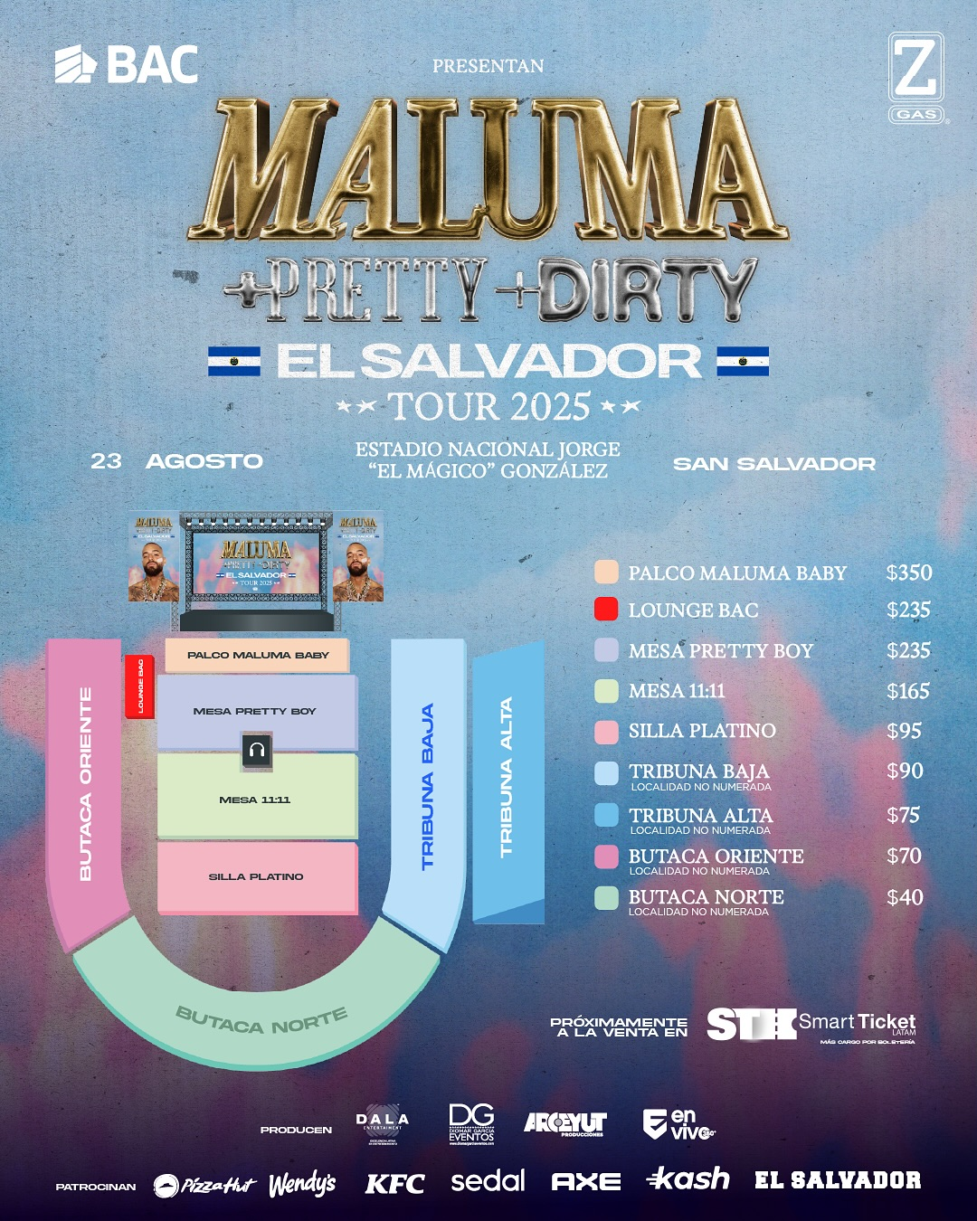 Hasta $350 por una entrada para el concierto de Maluma en El Salvador ...